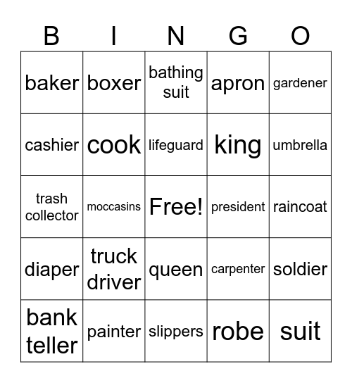 Bingo! Bingo Card