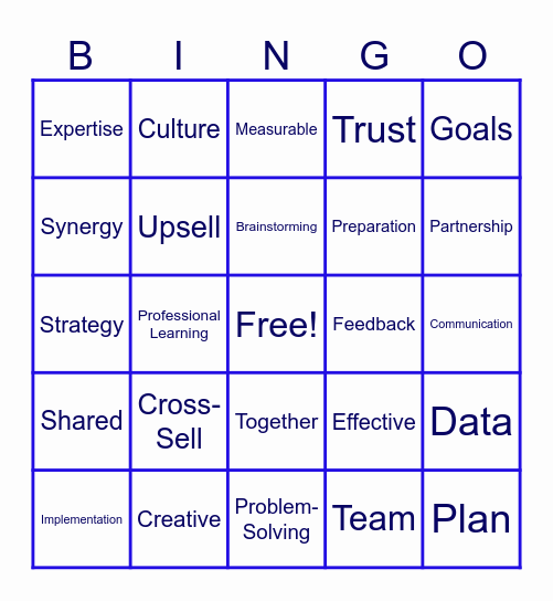 BEST-IN-CLASS COLLABORATION Bingo Card