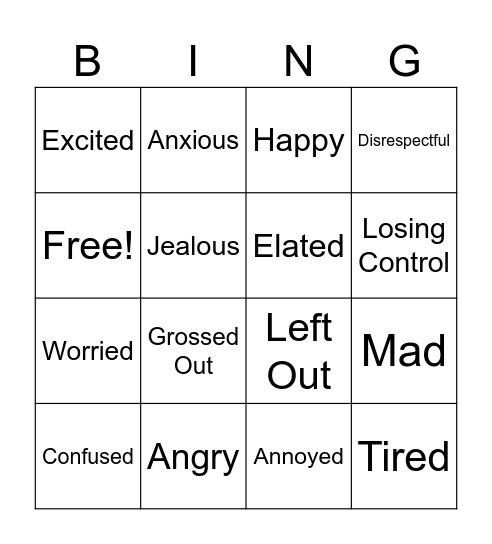 Tone of Voice Bingo Card