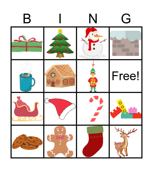 Christmas - Primary Bingo Card