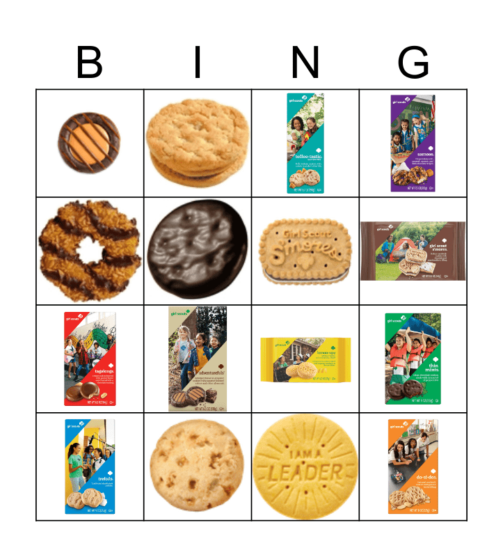 GIRL SCOUT COOKIES Bingo Card