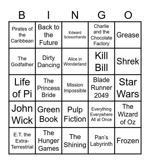 AKT BINGO!!! (Film) Bingo Card