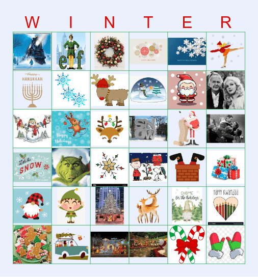 Holiday 2023 Bingo Card