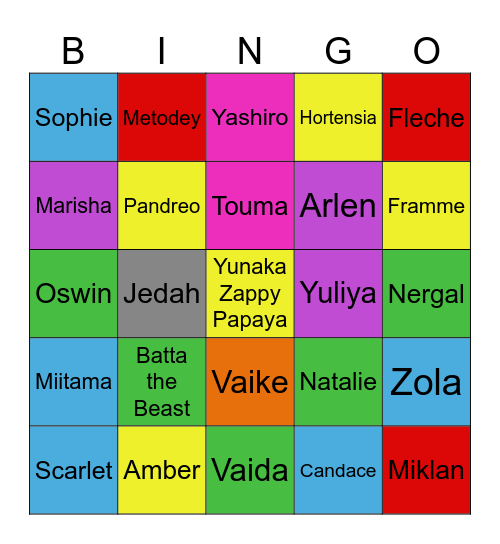FEH BOOK 8 Bingo Card