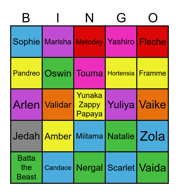 FEH BOOK 8 Bingo Card