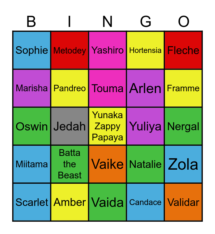 FEH BOOK 8 Bingo Card