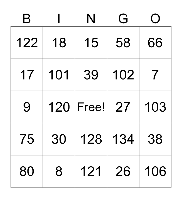 Adding & Subtracting with Regrouping Bingo Card