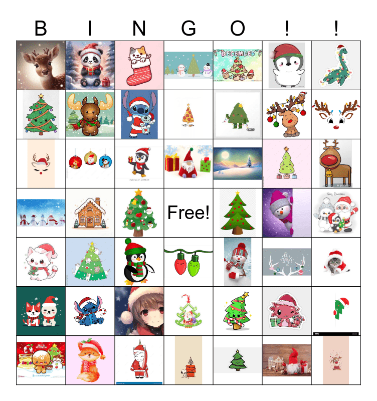 December Bingo Card