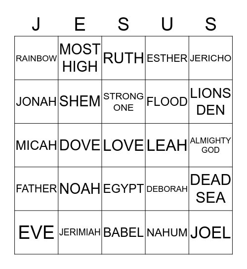 LTWI NEXT UP Bingo Card LTWI NEXT UP Bingo Card