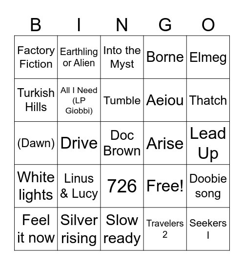 Nina’s goosemas bingo card Bingo Card