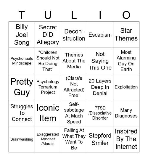 Indy OC BINGO Card