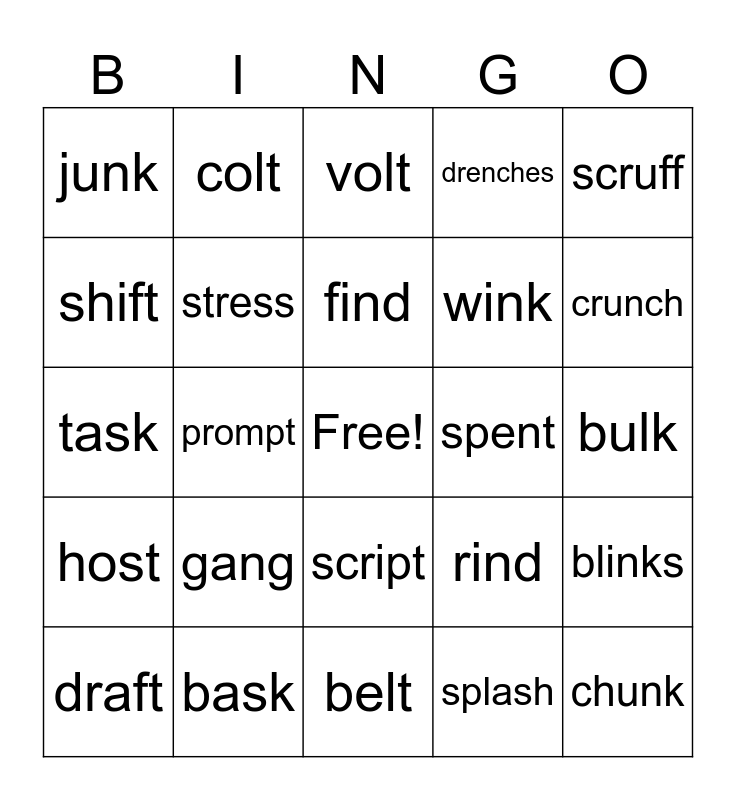 Wilson Book 2 Review Bingo Card