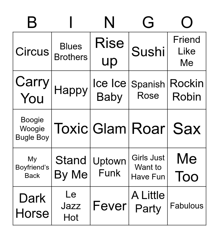 2023/2024 Competition Season Bingo Card