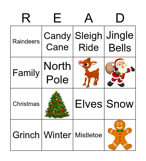 Christmas Reading Bingo Card