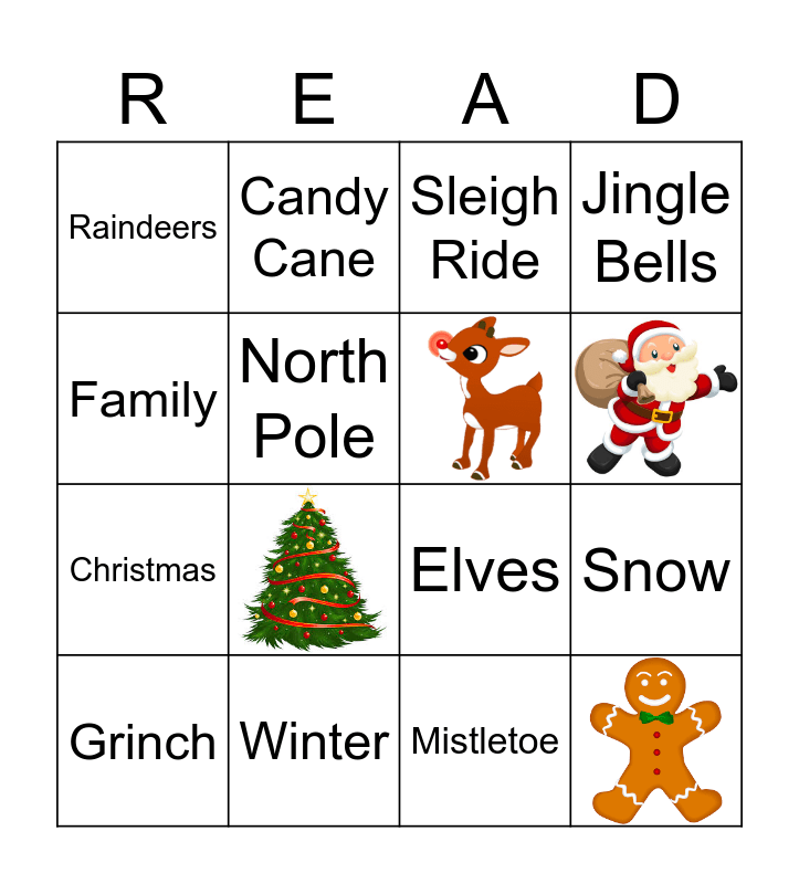 Christmas Reading Bingo Card