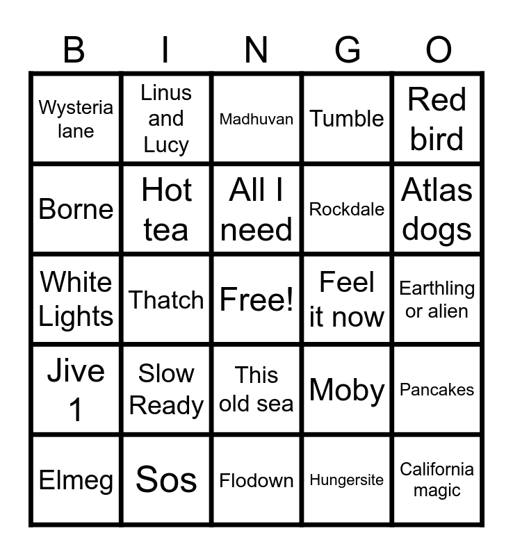 Goosemas 2023 Bingo Card