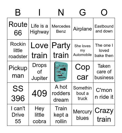 PLANES, TRAINS, & AUTOMOBILES Bingo Card