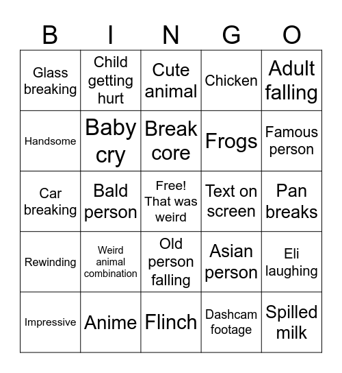 Funny Meme Bingo Card Funny Meme Bingo Card