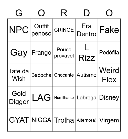 REACT PESADO Bingo Card