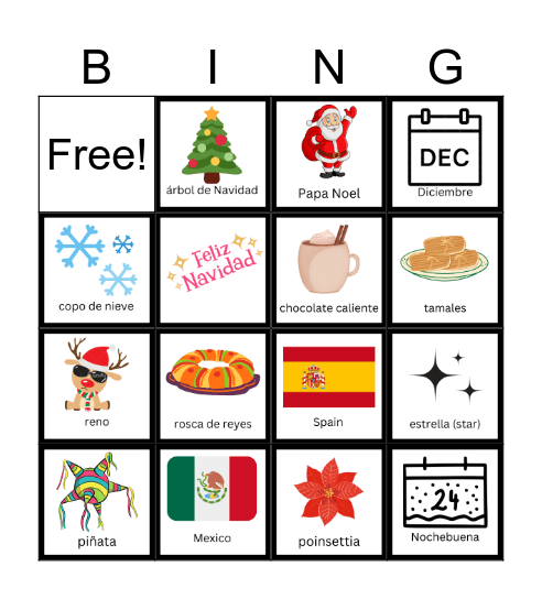 Feliz Navidad! Bingo Card