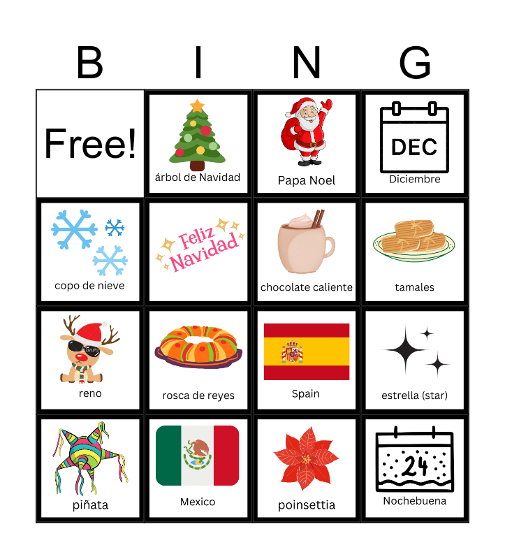 Feliz Navidad! Bingo Card