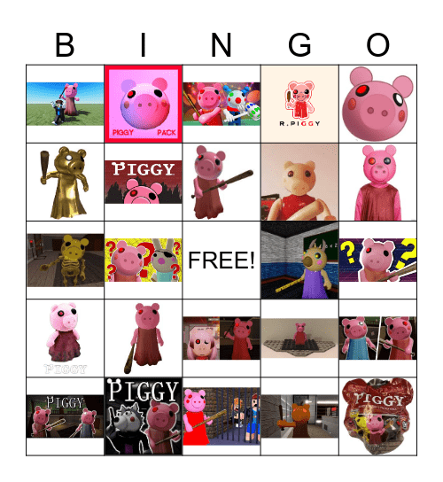 Nickyar's PIGGY BINGO Game!! Bingo Card