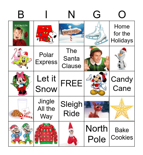 Holiday Bingo 2023 Bingo Card