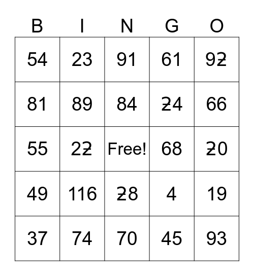 Base: 0, 1, 2, ƻ, 3, 4, 5, 6, 7, 8, 9 Bingo Card