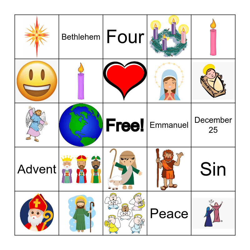 Advent/Christmas Bingo Card