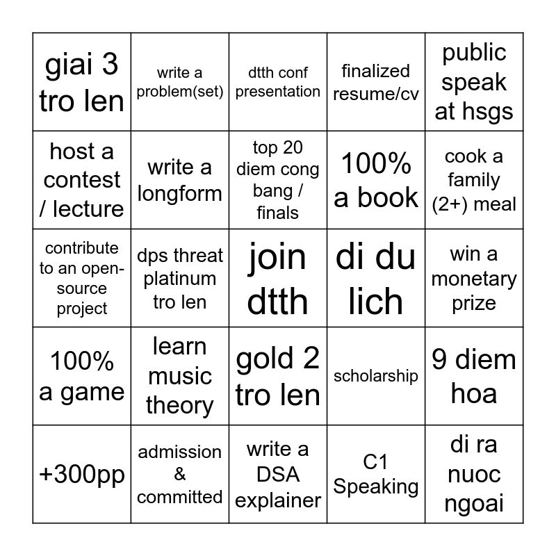 dtth achievement guide Bingo Card