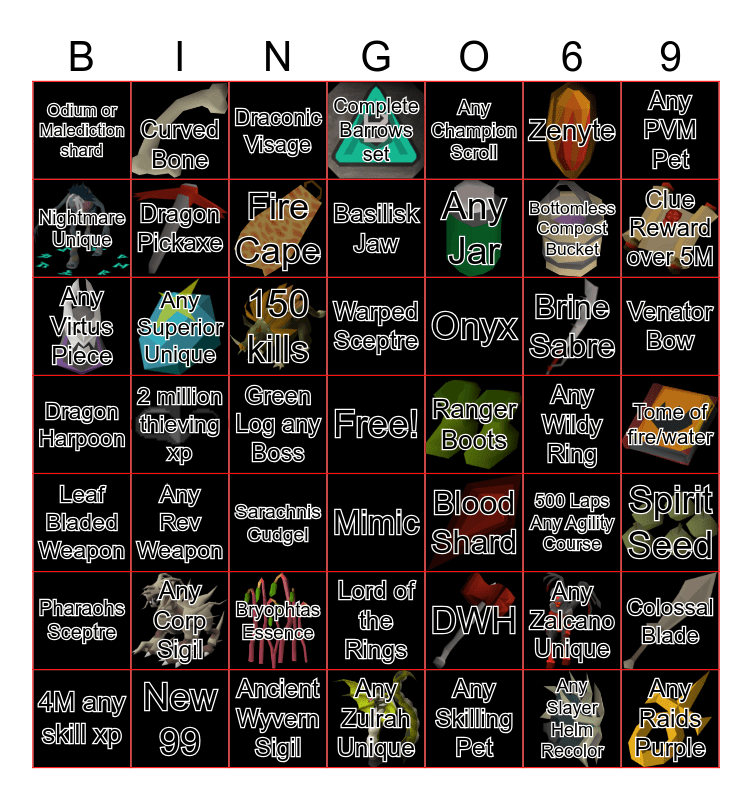 The Devils Bingo Card