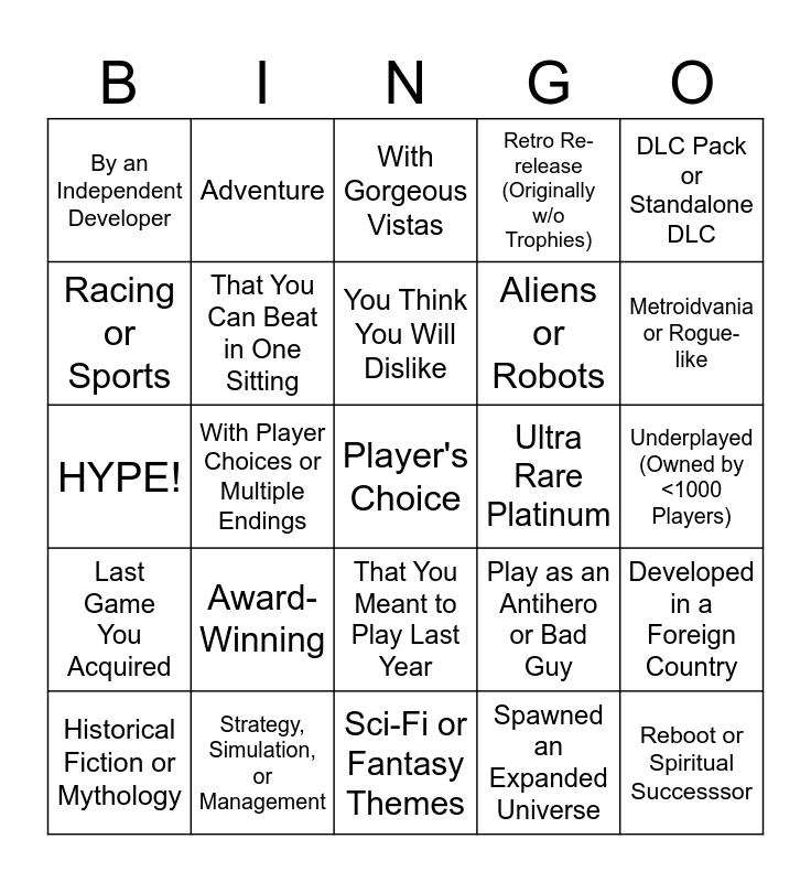 Bingo Bonanza 2024 Bingo Card