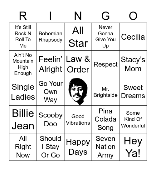 RINGO 5 [EASY] Bingo Card
