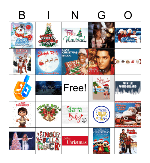 Holiday Music Bingo Card