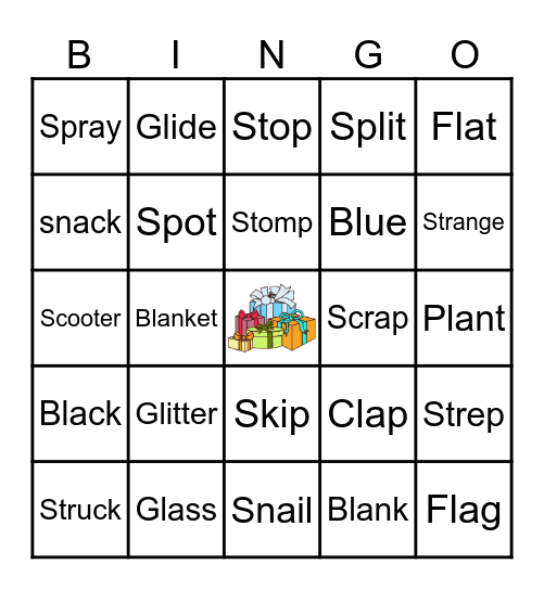 3 letter-blends Bingo Card