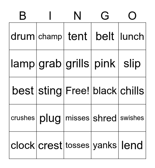 Wilson Word List 2.2 Bingo Card