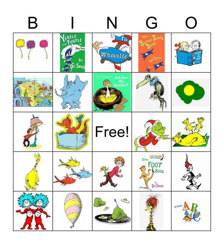 Dr. Seuss Bingo Card