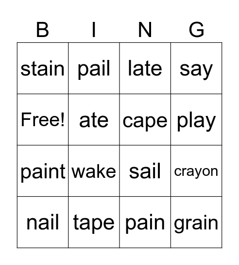 long a Bingo Card