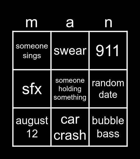 ai sponge Bingo Card