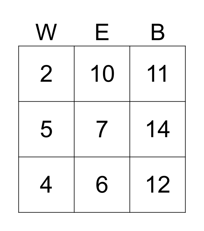 White Elephant Bingo Card