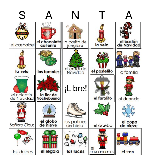 ¡Feliz Navidad! Bingo Card