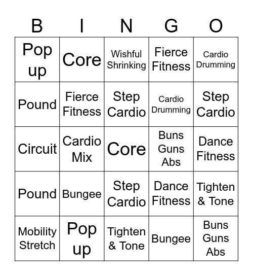 Lighten Up Bingo Card
