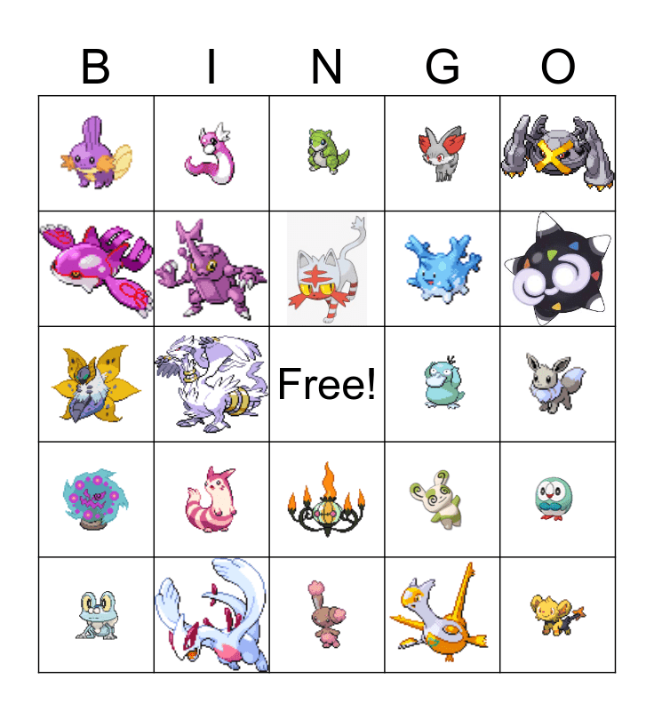 2024 shiny hunting Bingo Card