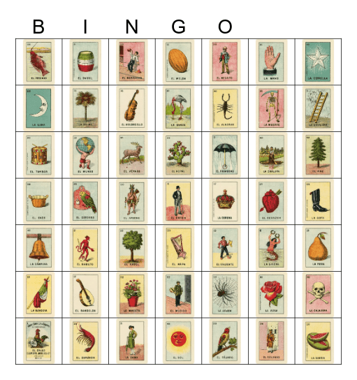 Loteria Bingo Card