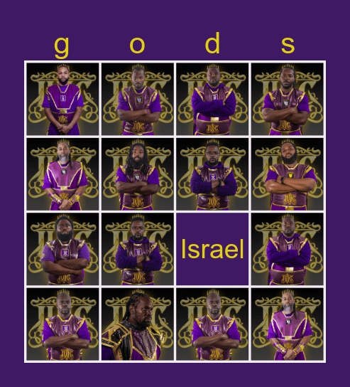 Sons of God Bingo Card
