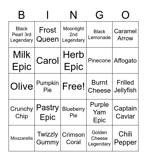 CRK 2024 Costume Bingo Card