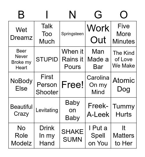 NC Natives Bingo Card