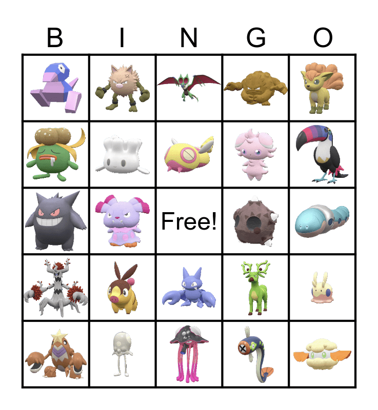 Indigo bingo Card