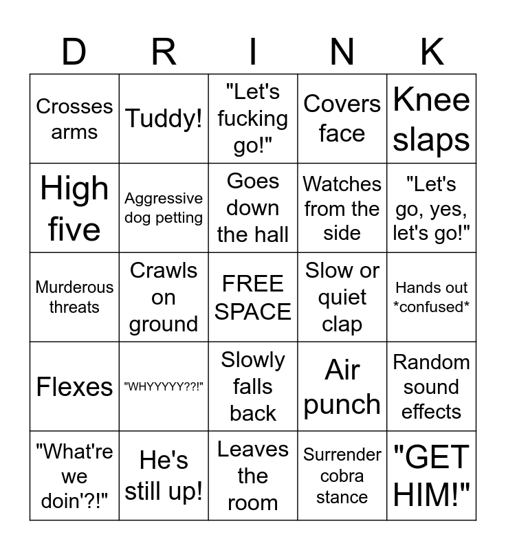 Rabid Sports Fan Bingo Card