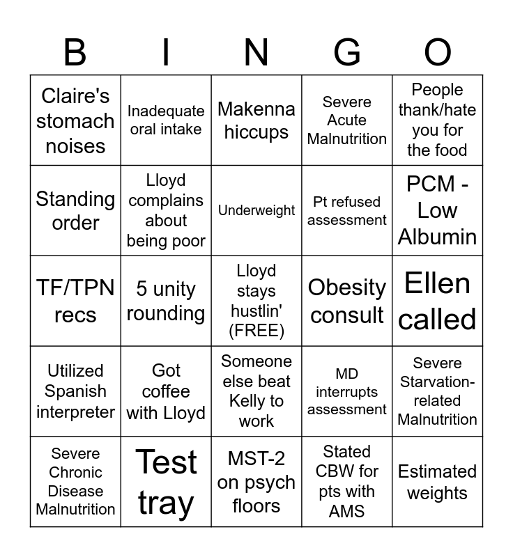 Bingo Card
